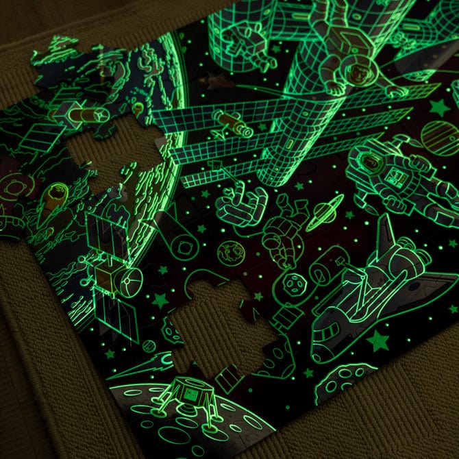Outer Space Glow in the Dark Floor Puzzle | Little Miss Muffin Children ...