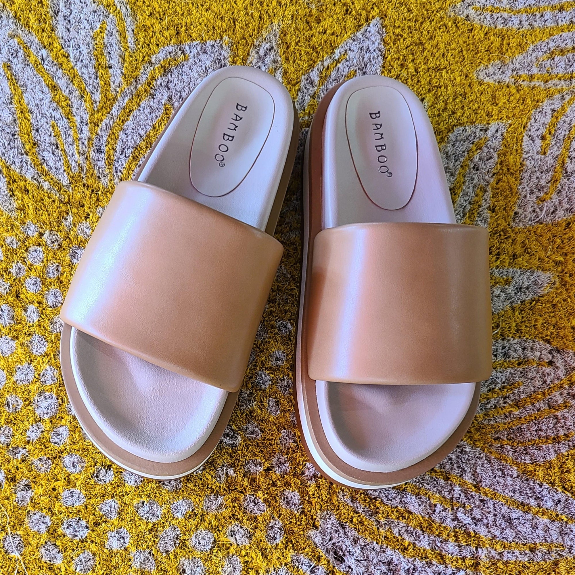 Ccocci Cake Stripe Layered Platform Sole Slide | Little Miss Muffin Children & Home