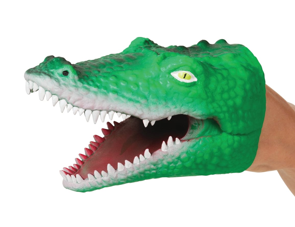 Warm Fuzzy Toys Soft & Stretchy Hand Puppet-Alligator | Little Miss ...