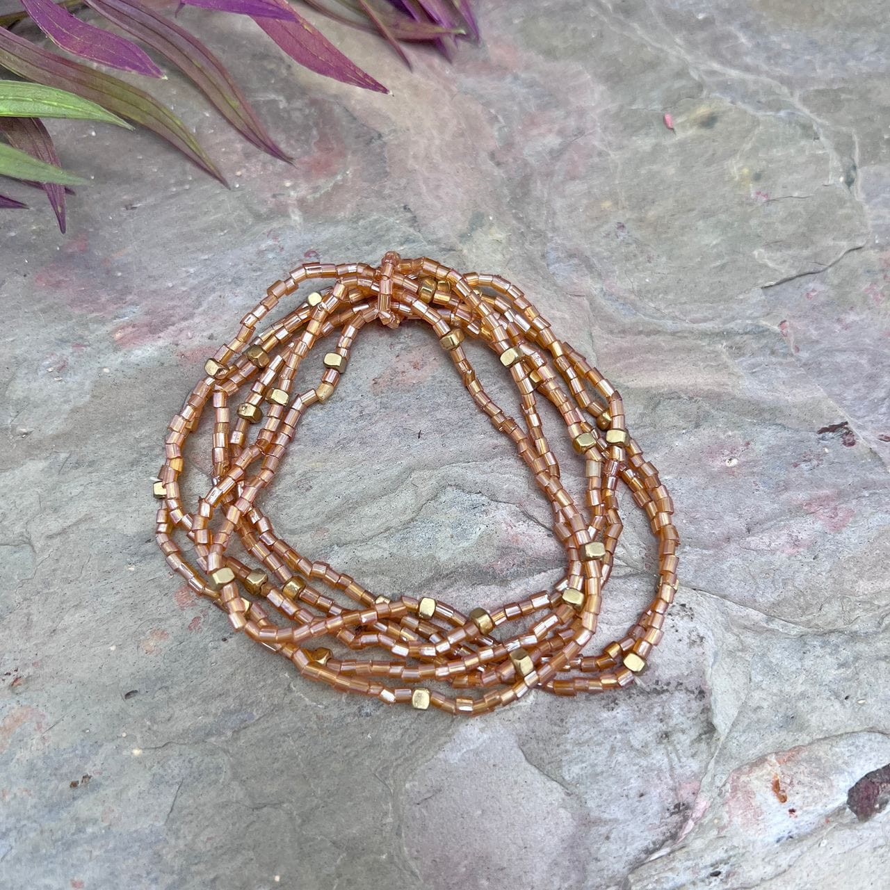Seed-Bead Stretchy Bunch Bracelets – Lavish Blush | Little Miss Muffin ...