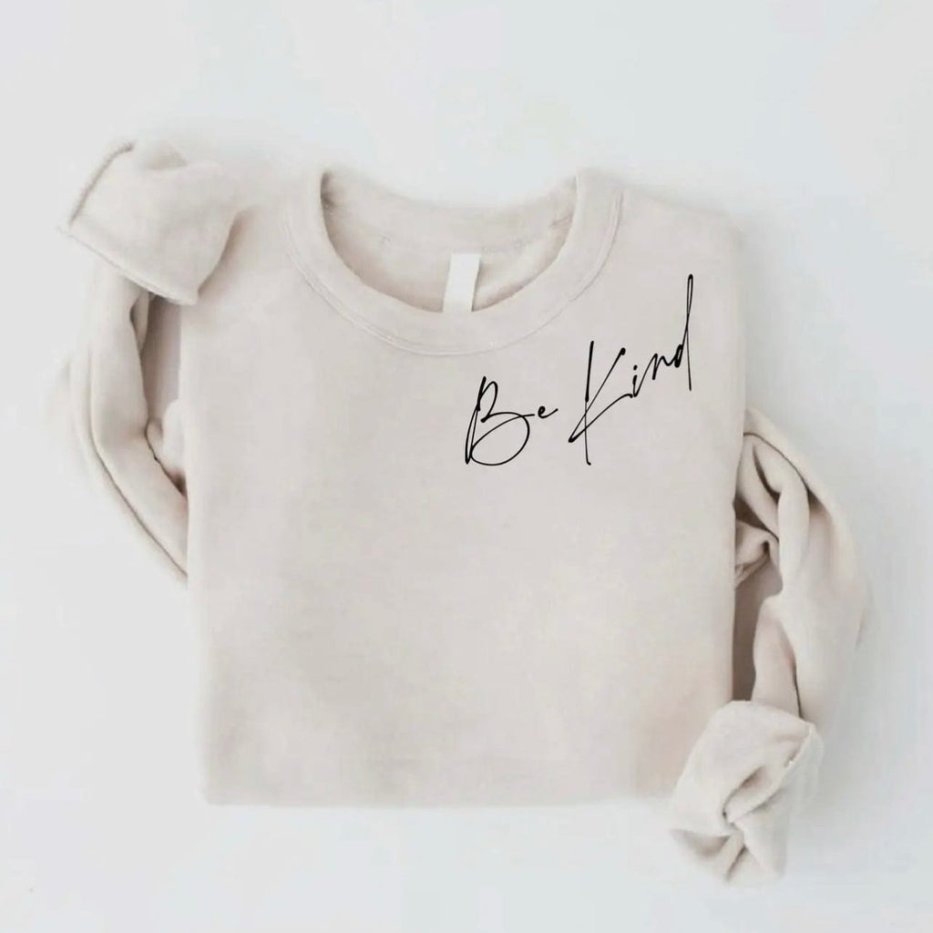 Oat Collective Be Kind Graphic Sweatshirt in Vintage White | Little ...