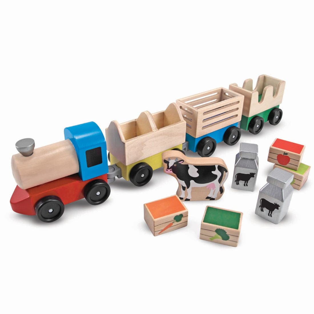 Wooden Farm Train Toy Set | Little Miss Muffin Children & Home