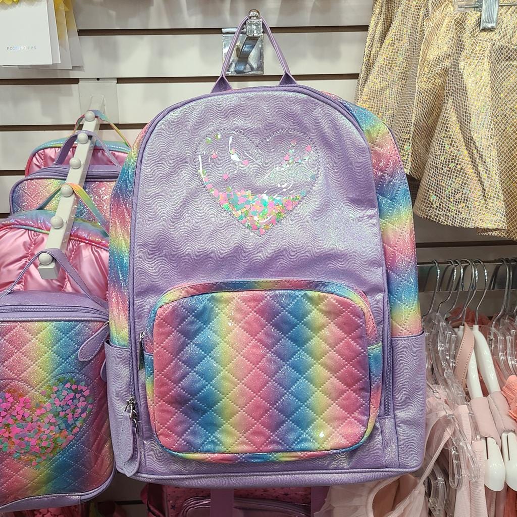 Bari Lynn Confetti Heart Lav Backpack | Little Miss Muffin Children & Home