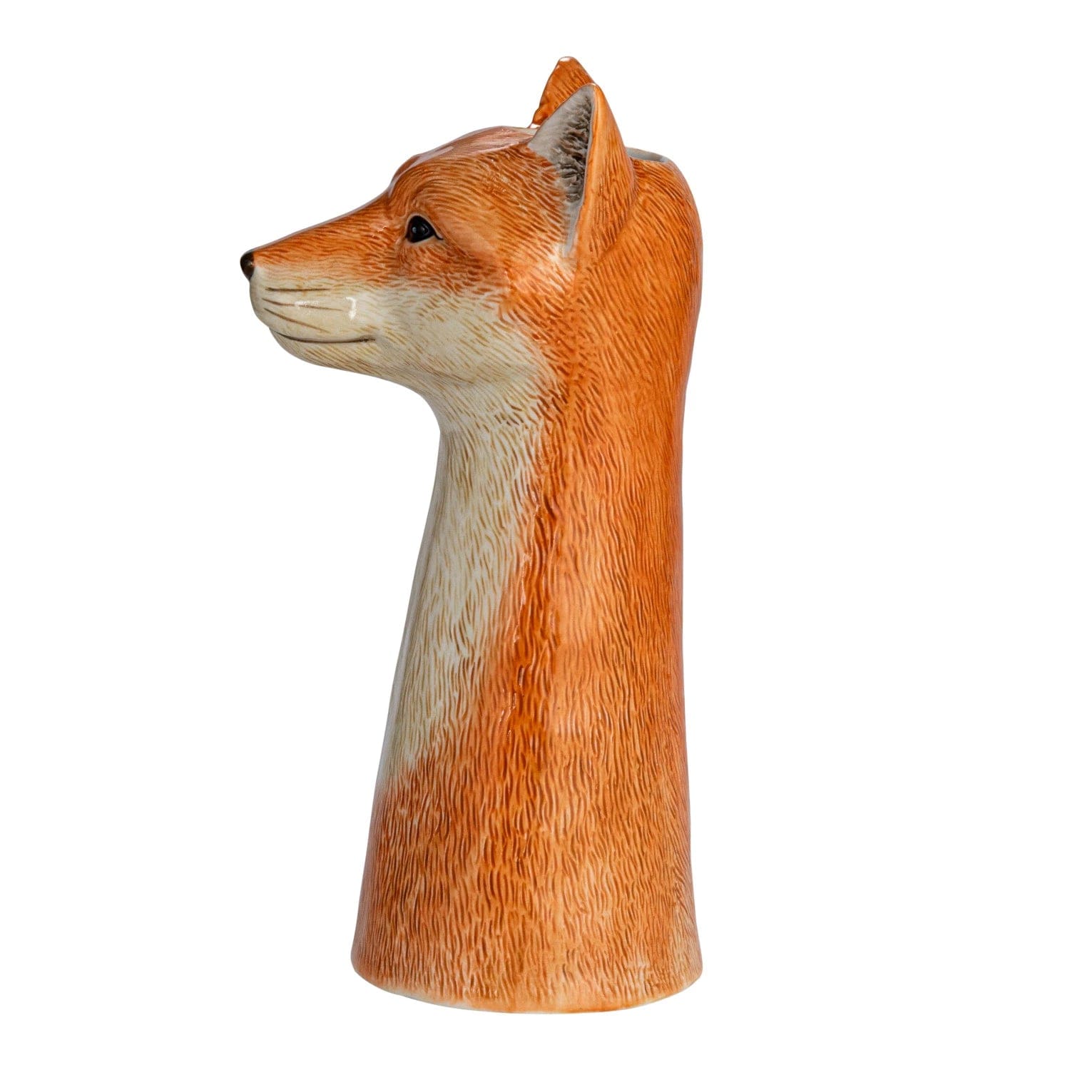 Creative Co-op Hand-Painted Stoneware Fox Vase