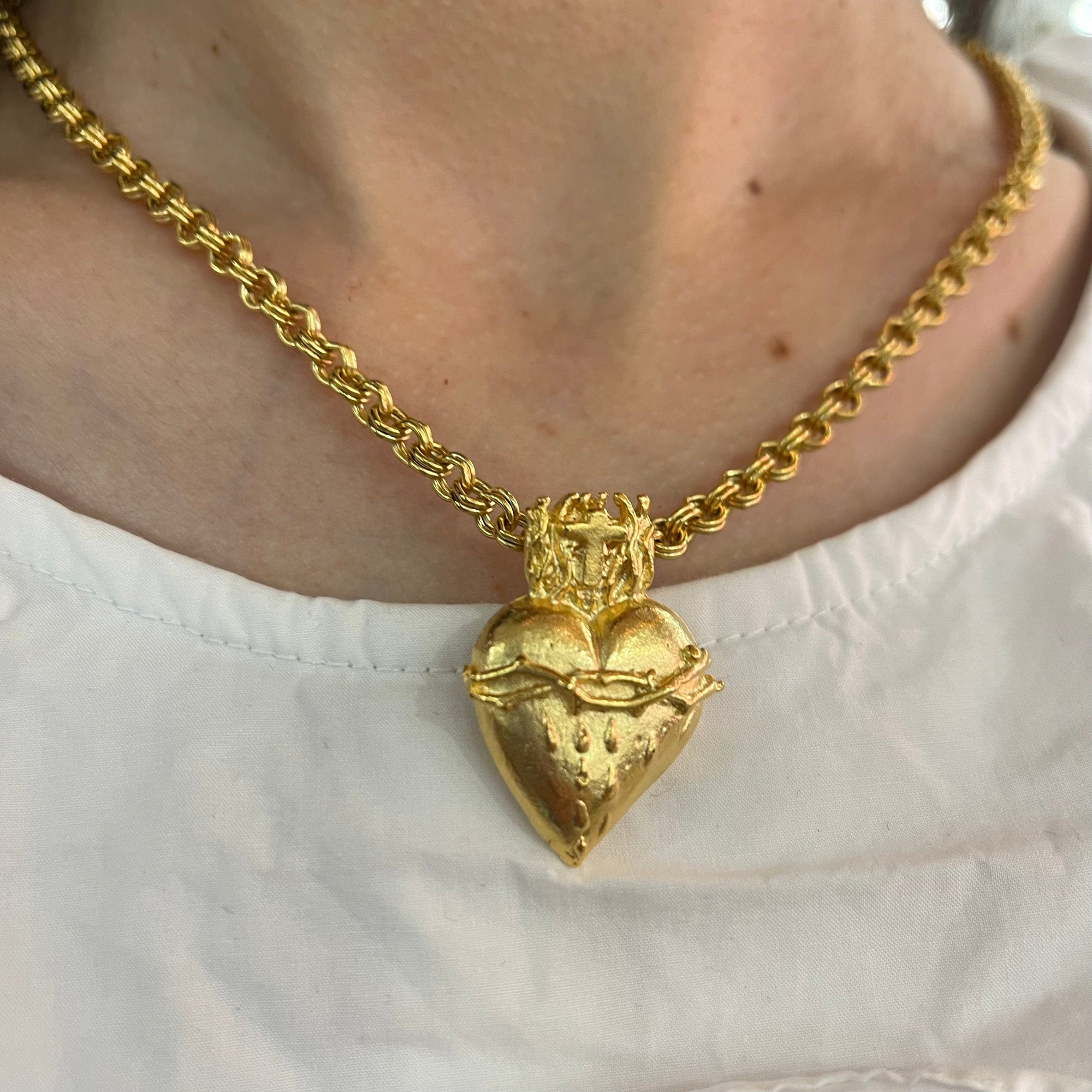 Weisinger Designs Sacred Heart Pendant with Chain | Little Miss Muffin ...