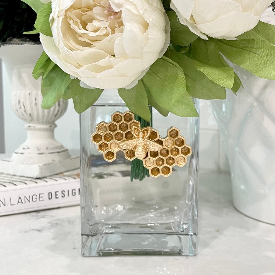 Susan Lange Designs Rectangle Vase Honeycomb Bee | Little Miss Muffin ...