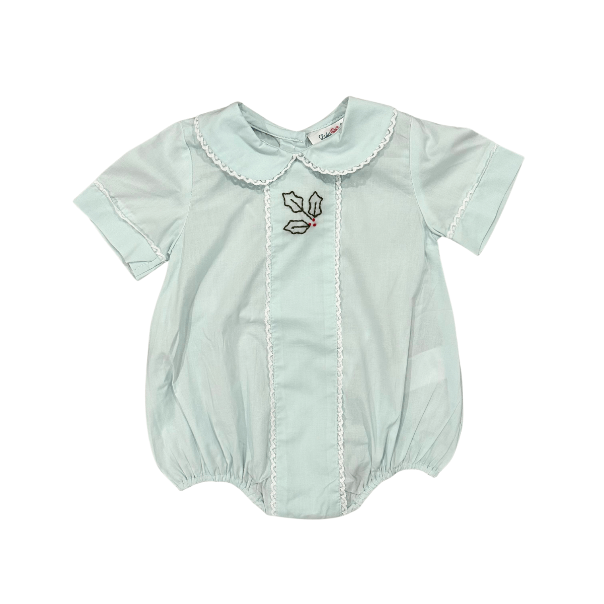 Mistletoe Embroidered Chris Boy Bubble | Little Miss Muffin Children & Home