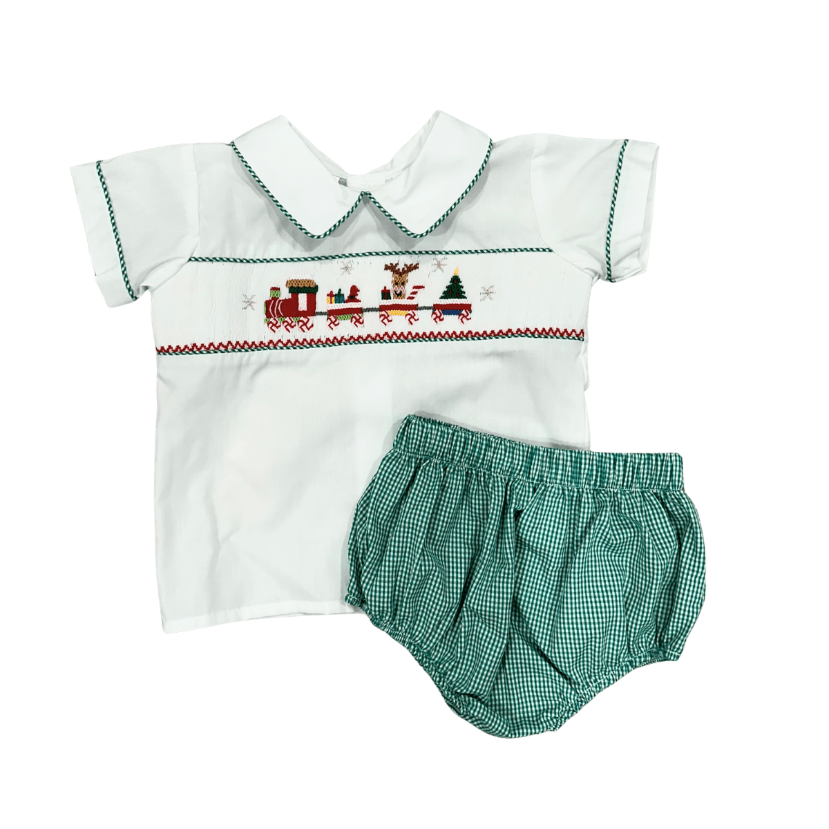 Train Smocked Champ Bloomer Set | Little Miss Muffin Children & Home