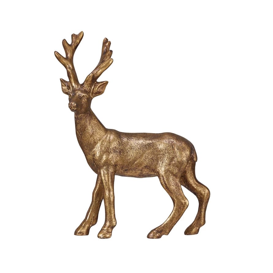 Creative Co-op Resin Buck, Gold Finish – Little Miss Muffin Children & Home
