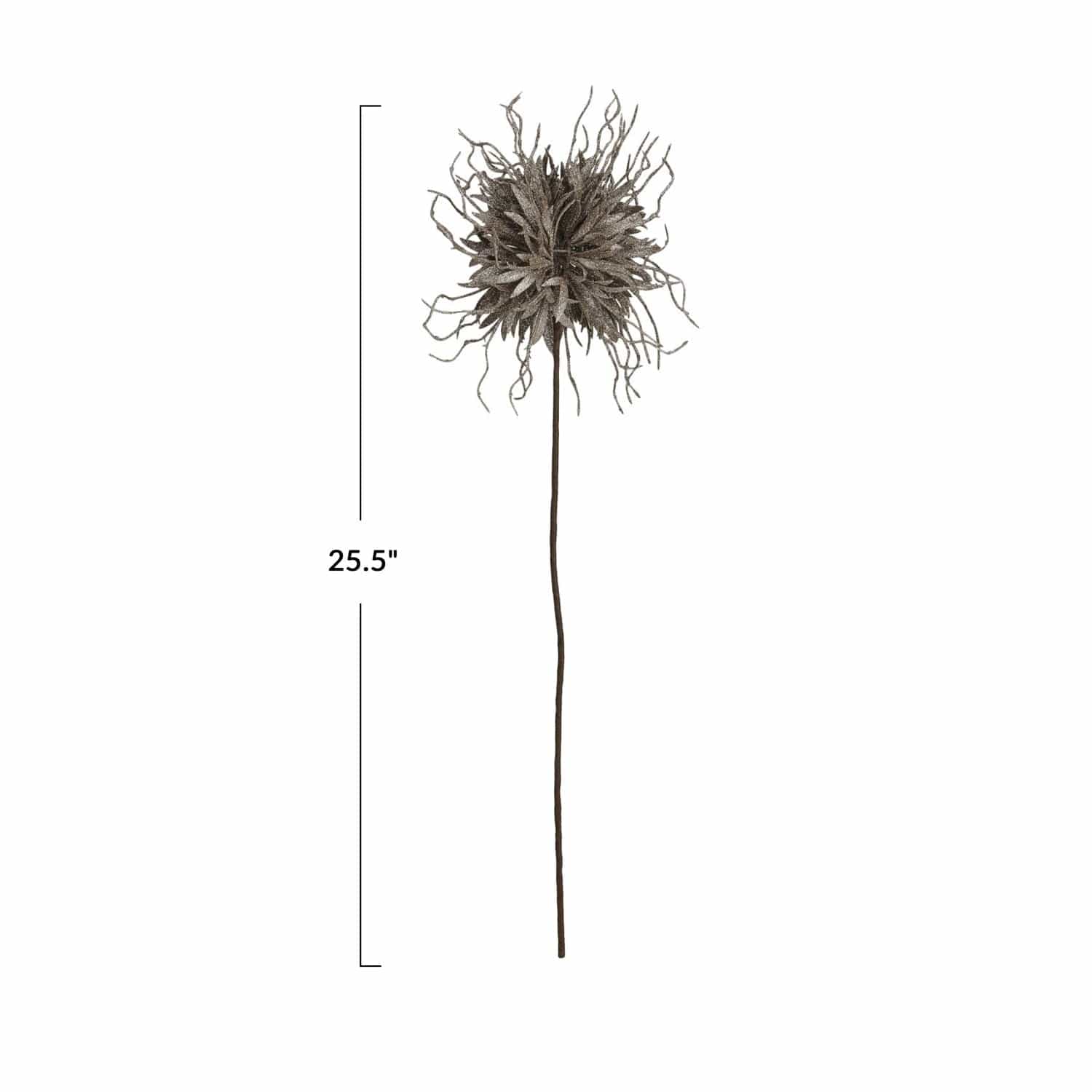 Creative Co-op Faux Thistle Pick with Glitter, Pewter Color | Little ...