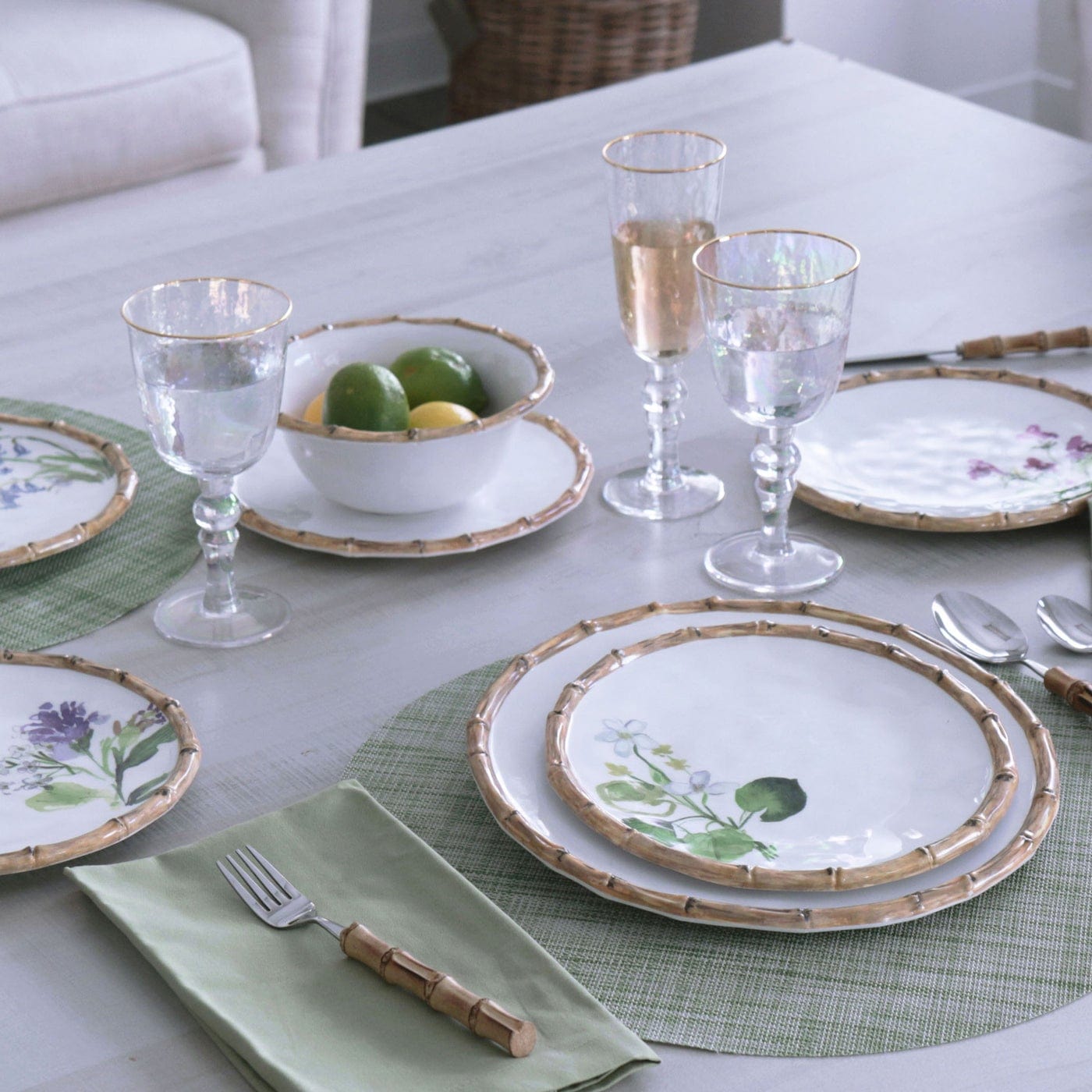 Beatriz Ball Vida Bamboo Floral Salad Plates | Little Miss Muffin ...