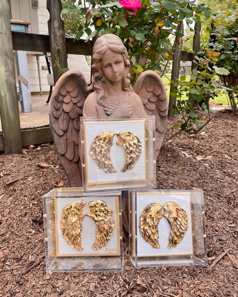 Dana Manly Art Guardian Angel Wings In Shadowbox 6x6 | Little Miss ...