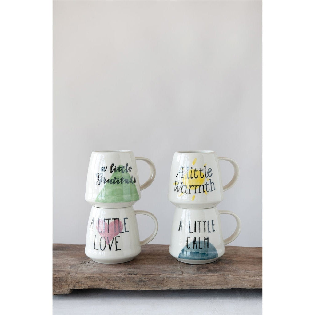 Creative Co-op Hand Painted Stoneware Mug – Little Miss Muffin Children ...