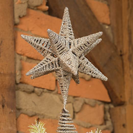 Ragon House Silver 3D Star Tree Topper | Little Miss Muffin Children & Home