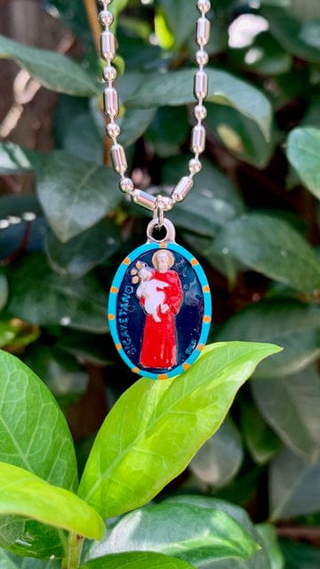 Saints For Sinners Saint Cayetano Hand Painted Medal | Little Miss ...