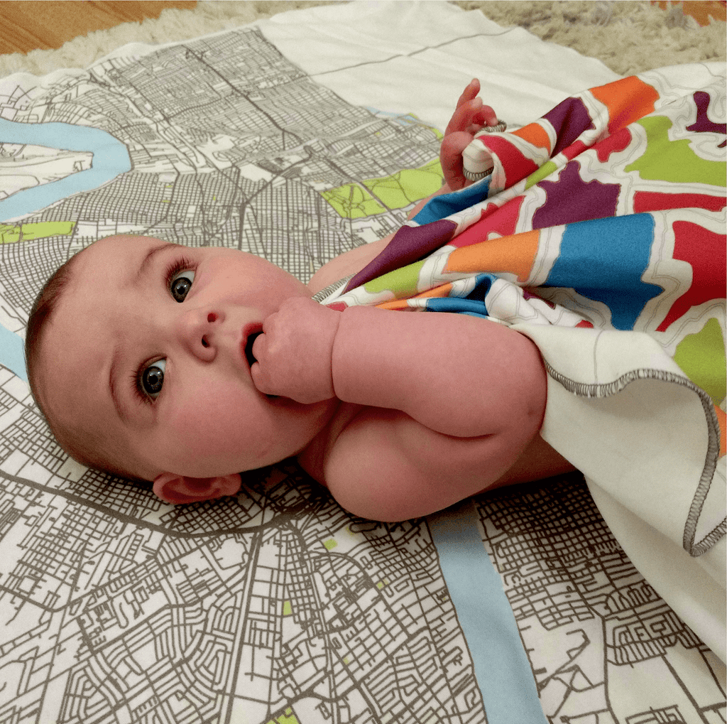 Ellen Macomber Louisiana Parishes Map Organic Blanket | Little Miss ...