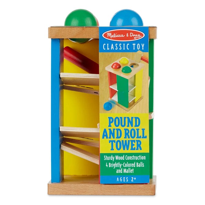 Pound and Roll Wooden Tower Toy with Hammer | Little Miss Muffin ...