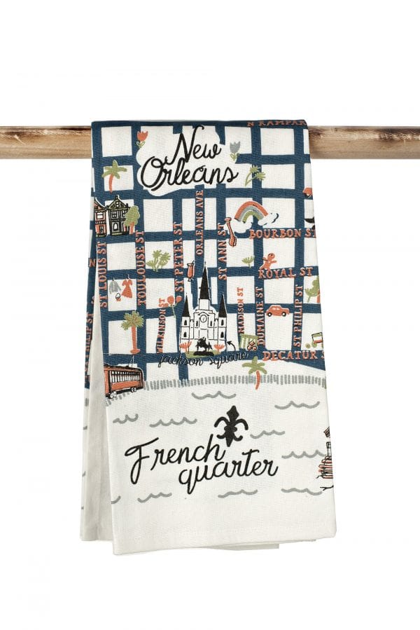 The Parish Line French Quarter Map Kitchen Towel | Little Miss Muffin ...