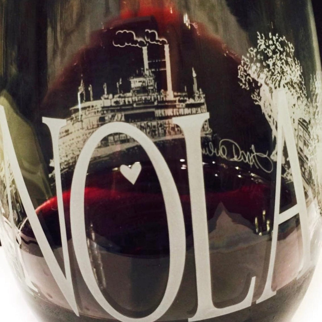 Lisa Devlin Designs Tour Of Nola Stemless Wine Glass, NOLA | Little ...